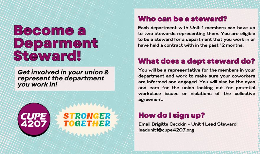 Stewards Archives - CUPE 4207