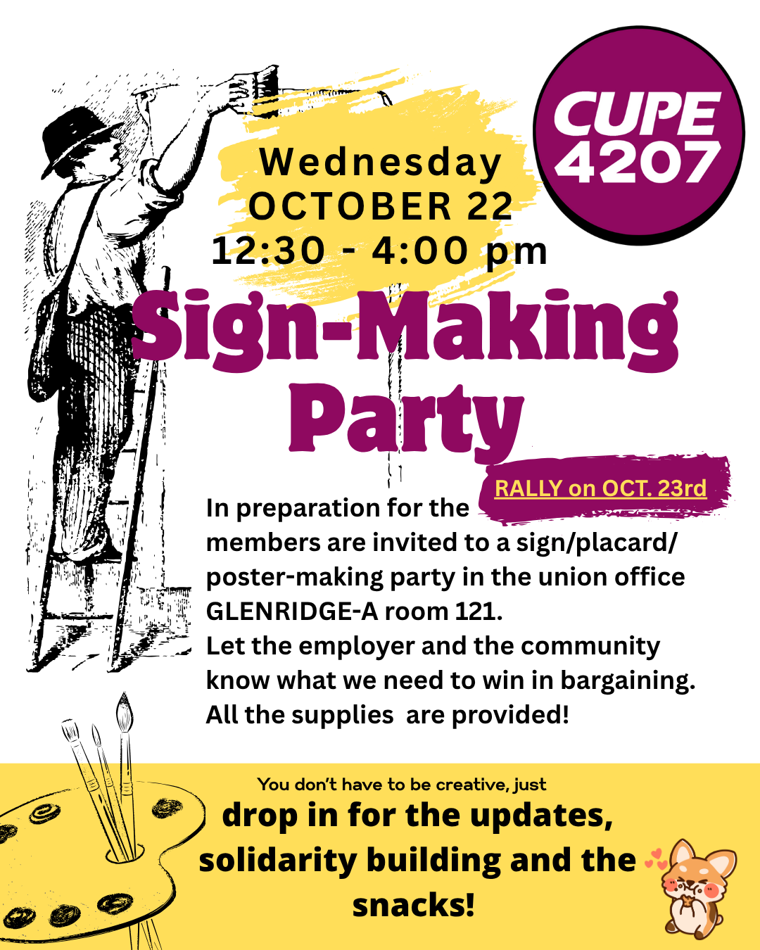 Sign Making Party - CUPE 4207